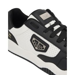 Philipp Plein Herren Sneaker "Street", Gr. 46, schwarz-wei&szlig;, Schuhe