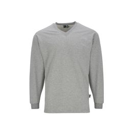 Herren Sweatshirt, grau, Gr. XXL, Ahorn Sportswear, meliert, 80% Baumwolle, 20% Polyester, Sweatshirts, im l&auml;ssigen Basic-Look