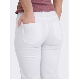 Only Damen Straight-Jeans "ONLBLUSH MID STRAIGHT DNM DOT NOOS", wei&szlig;, Gr. L, unifarben, Denim/Jeans, Obermaterial: 92% Baumwolle, 6%