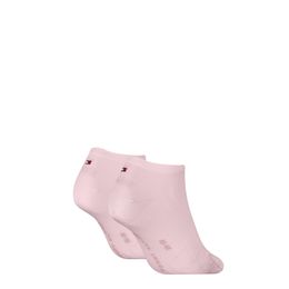 Tommy Hilfiger Damen Sneakersocken "TH WOMEN SNEAKER 2P SHINE", Gr. 35, rosa, Materialmix, Socken, mit feuchtigkeitsableitender Technologie