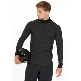 WHISTLER Herren Funktionsshirt "Bishop", grau, Gr. M, meliert, 45% Wolle, 45% Polyester, 10% Elasthan, Shirts, mit w&auml;rmender Funktion