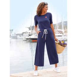 Casual Looks Damen Jumpsuit, blau, Gr. 54, unifarben, 95% Viskose, 5% Elasthan, Overalls