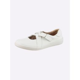 Casual Looks Damen Slipper, Gr. 39wei&szlig;, Glattleder, Schuhe