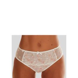 Damen Slip, NUANCE BY LASCANA, Gr. 52, wei&szlig;, Microfaser, Obermaterial: 70% Polyamid, 20% Polyester, 10% Elasthan, Unterhosen, mit feiner Stickerei