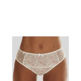 Damen Slip, NUANCE BY LASCANA, Gr. 48, wei&szlig;, Microfaser, Obermaterial: 70% Polyamid, 20% Polyester, 10% Elasthan, Unterhosen, mit feiner Stickerei