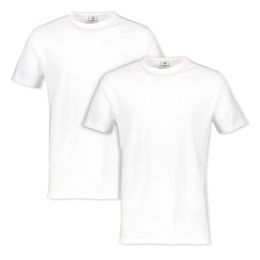 Lerros Herren T-Shirt, wei&szlig;, Gr. M, Single Jersey, Obermaterial: 100% Baumwolle, Shirts, in klassischer Optik