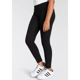 Kidsworld M&auml;dchen Leggings "Basic Leggings f&uuml;r M&auml;dchen", schwarz, Gr. 176, unifarben, Jersey, Obermaterial: 95% Baumwolle, 5% Elasthan, Hosen, aus