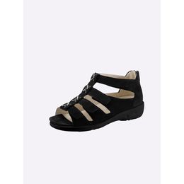 Waldl&auml;ufer WALDL&Auml;UFER Damen Sandalette, Gr. 6,5, schwarz, Nubukleder, Schuhe