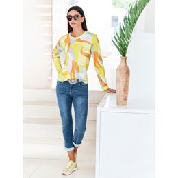 Damen Langarmshirt "Druck-Shirt", bunt, Gr. 42, Rick Cardona BY HEINE, bedruckt, gemustert, mehrfarbig, 95% Polyester, 5% Elasthan, Shirts