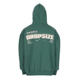 DROPSIZE Herren Kapuzenpullover "Dropsize EXCLUSIVE HOODIE", gr&uuml;n, Gr. L, mehrfarbig, 70% Baumwolle, 30% Polyester, Pullover