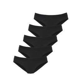 Vivance Damen Jazz-Pants Slips, Gr. 44, schwarz, Single Jersey, Obermaterial: 95% Baumwolle, 5% Elasthan, unifarben, Unterhosen, mit breitem B&uuml;ndchen