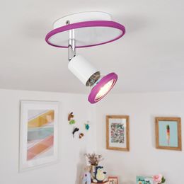 hofstein Cabri Deckenleuchte Chrom, Lila, Wei&szlig;, 1-flammig