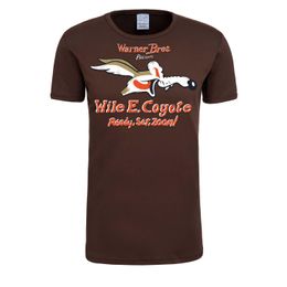 logoshirt Herren T-Shirt "Coyote", braun, Gr. S, bedruckt, 100% Baumwolle, Shirts, mit gro&szlig;em Looney Tunes-Druck
