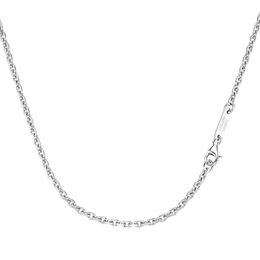 Damen Silberkette "Ankerkette, diamantiert, massiv, Silber 925", 50cm, Silber 925 (Sterlingsilber), silber, Giorgio Martello MILANO, Silber 925