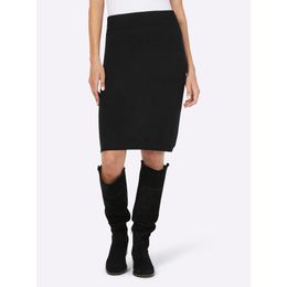 Heine Damen Schlupfrock, schwarz, Gr. 34, unifarben, 50% Viskose, 28% Polyester, 22% Polyamid, R&ouml;cke