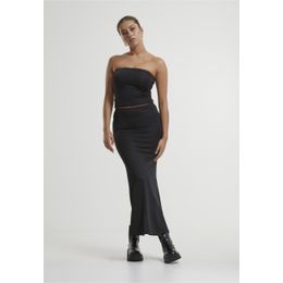 Urban Classics Damen Sommerrock "Urban Classics Ladies Glitter Maxi Skirt", schwarz, Gr. 5XL, unifarben, 76% Polyester, 21% Metall, 3% Elasthan, R&ouml;cke