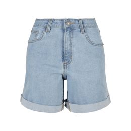 Urban Classics Damen Stoffhose "Urban Classics Damen", blau, Gr. 33, unifarben, 50% Baumwolle (Bio), 48% Baumwolle, 2% Elasthan, Hosen