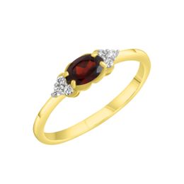 Firetti Damen Fingerring "Schmuck Geschenk Silber 925 Silberring", 17, Silber 925 (Sterlingsilber), 2mm, rot, Silber 925 (Sterlingsilber),