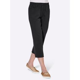 Classic Basics Damen Caprihose, schwarz, Gr. 54, unifarben, 100% Baumwolle, Hosen