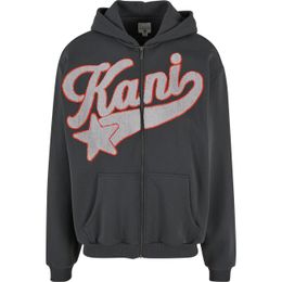 Karl Kani Herren Kapuzenpullover "Karl Kani Karl Kani Kani Star Logo OS Full Zip Hoodie", grau, Gr. M, mehrfarbig, 80% Baumwolle, 20% Polyester,