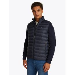 Tommy Hilfiger Herren Steppweste "CORE PACKABLE RECYCLED VEST", blau, Gr. S, Web, Obermaterial: 100% Nylon, Westen