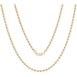 Firetti Damen Collierkettchen "Schmuck Geschenk Gold 585 Kordelkettengliederung 3,0 mm breit", 60, Gelbgold 585, B: 3mm, gold, Gelbgold 585, B:3mm,