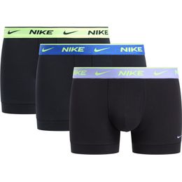 NIKE UNDERWEAR Herren Trunk "TRUNK 3PK", Gr. XLblck, lht tle, game royal, volt ice wb, Jersey, Obermaterial: 95% Baumwolle, 5% Elasthan, unifarben,