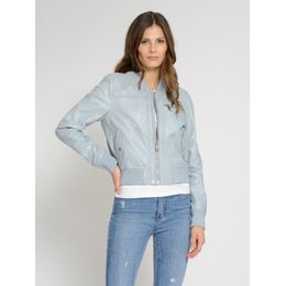 Mustang Damen Blouson "31022102", blau, Gr. XL, Obermaterial: 100% Lammleder; Futter: 100% Baumwolle; &Auml;rmelfutter: 100% Polyester; Taschenfutter: