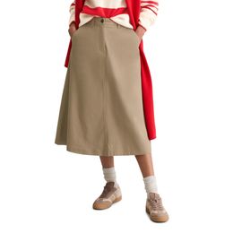 Marc O'Polo MARC O'POLO Damen Webrock "aus Organic Cotton-Lyocell-Stretch"soft mocca, Gr. 36, unifarben, Obermaterial: 69% Baumwolle, 29% Lyocell, 2% Elasthan;