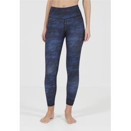 ENDURANCE ATHLECIA ATHLECIA Damen Funktionstights "FRANZINE", blau, Gr. 44, bedruckt, mehrfarbig, 81% Polyester, 19% Elasthan, Hosen, mit leichter Kompression