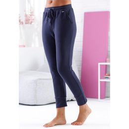 feel good Damen Jerseyhose, Gr. 48marine, 50% Baumwolle, 50% Polyester, unifarben, Hosen