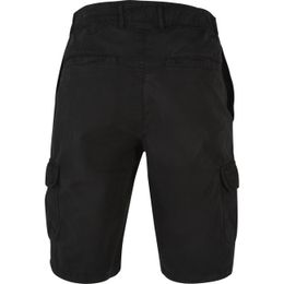 Urban Classics Herren Stoffhose "Urban Classics Herren Big Cargo Bermuda", schwarz, Gr. 34, unifarben, 100% Baumwolle, Hosen