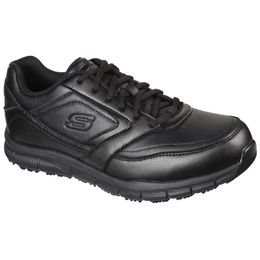 Skechers Berufsschuh "NAMPA", 45, schwarz, Schuhe, Schn&uuml;rschuh f&uuml;r Gastronomie mit rutschfhemmender Laufsohle