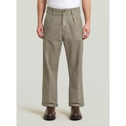G-Star Raw Chinohose G-STAR "Pleated Chino Relaxed", Herren, Gr. 30, L&auml;nge 34, turf gd, Obermaterial: 70% Baumwolle, 30% Baumwolle, Hosen Chinohose