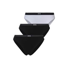 BOSS Damen Slip "3P BRIEF", Gr. XL, wei&szlig;, Jersey, Obermaterial: 90% Baumwolle, 10% Elasthan, Unterhosen, mit elastischen Logobund