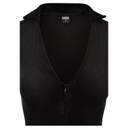 Urban Classics Damen Jumpsuit "Urban Classics Damen Ladies Velvet Jumpsuit", schwarz, Gr. XXL, unifarben, 93% Polyester, 7% Elasthan, Overalls