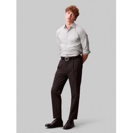 Calvin Klein Herren Businesshemd "SLIM ESNTL POPLIN STR SLD", grau, Gr. 41, unifarben, Web, Obermaterial: 96% Baumwolle, 4% Elasthan, Hemden, Slim