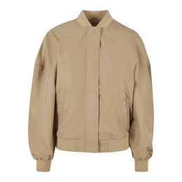Bomberjacke Urban Classics "Urban Classics Damen", Damen, Gr. XS, beige (unionbeige), 100% Polyester, unifarben, normal, Rundhals, Jacken Bomberjacke