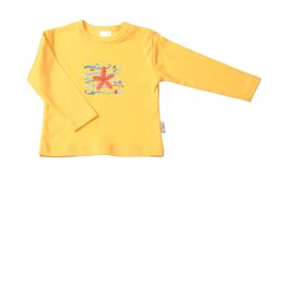 Liliput Jungen Langarmshirt "Meer", gelb, Gr. 98, bedruckt, 100% Baumwolle, Shirts, mit Druckkn&ouml;pfen auf der Schulter