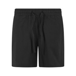 Shorts Urban Classics "Urban Classics Damen Ladies Seersucker Shorts", Damen, Gr. XL, US-Gr&ouml;&szlig;en, schwarz, 100% Baumwolle, unifarben, normal, Hosen Shorts
