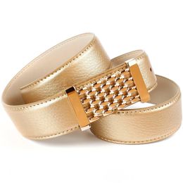 Anthoni Crown Damen Lederg&uuml;rtel, gold, Gr. 80, unifarben, Leder, G&uuml;rtel, mit Fashion-Koppelschlie&szlig;e, abgesteppte R&auml;nder