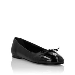 Philipp Plein Damen Ballerina "Skull", Gr. 38, schwarz, Schuhe