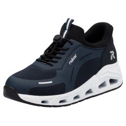 RIEKER SPORT Damen Slip-On Sneaker "Ready2GO", Gr. 38, blau, Lederimitat, Textil, unifarben, Schuhe, Freizeitsneaker, Halbschuh, Schlupfschuh mit