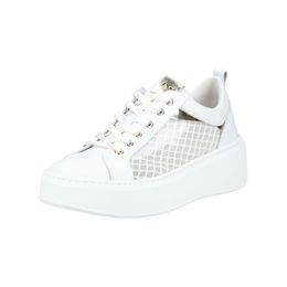 Nero Giardini Damen Plateausneaker "Nero Giardini Sneaker Leder/Textil", Gr. 39wei&szlig; kombi, Leder, Textil, Schuhe