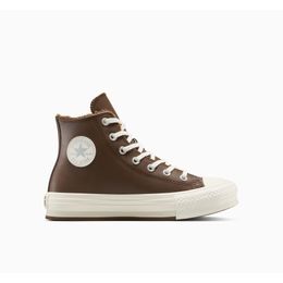 Converse M&auml;dchen Sneakerboots "CHUCK TAYLOR ALL STAR EVA LIFT", Gr. 37,5, braun, Textil, Schuhe, Winterschuhe, Schn&uuml;rboots, Sneaker, gef&uuml;ttert