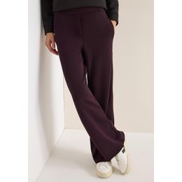 Cecil Damen Stoffhose, lila, Gr. M, unifarben, Web, Obermaterial: 46% Modal, 46% Polyester, 8% Elasthan. Futter: 100% Polyester, Hosen, mit