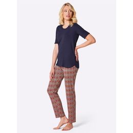w&auml;schepur W&Auml;SCHEPUR Damen Schlafanzug, Gr. 36, bunt, 50% Baumwolle, 50% Viskose, Homewear-Sets