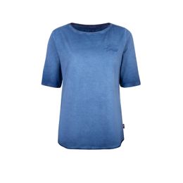 LIEBLINGSST&Uuml;CK LIEBLINGSST&Uuml;CK Damen Rundhalsshirt "CandiceEP", blau, Gr. M, clean, unifarben, Jersey, Obermaterial: 95% Baumwolle, 5% Elasthan, Shirts, mit