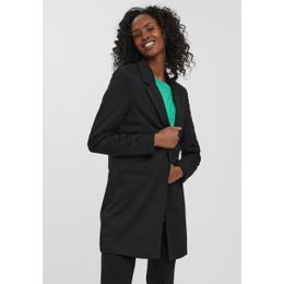V&eacute;ro Moda VERO MODA Damen Jerseyblazer "VMVERINA LS LONG BLAZER", schwarz, Gr. 38, unifarben, Jersey, Obermaterial: 95% Polyester, 5% Elasthan, Blazer