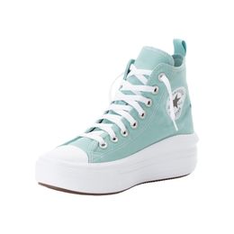 Sneaker Converse "CHUCK TAYLOR ALL STAR MOVE PLATFORM", M&auml;dchen, Gr. 37, vernal pool, wei&szlig;, schwarz, Textil, Schuhe Sneaker